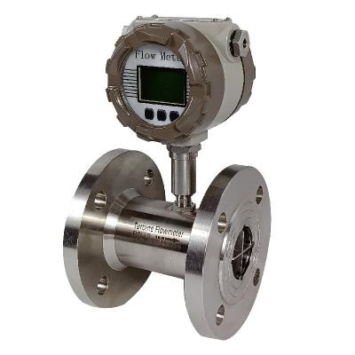 China High Precision Flow Sensor for Liquid Gasoline Diesel Methanol Stainless Steel Pipeline Turbine Flowmeter for sale
