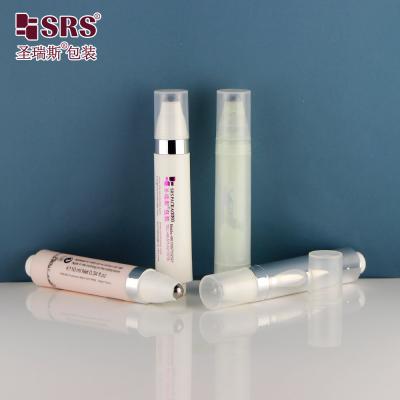 Cina 10ml PP PCR Materiale riciclato Plastica Personalizzazione Stile Stampa Massaggio senza aria Siero oculare 1/3 oz Roll On Bottles in vendita