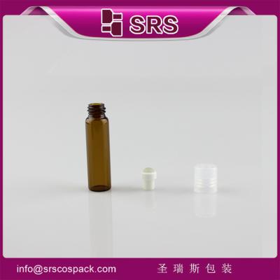 China SRS Bulk Wholesale 5 ml cilindro de vidro rolo âmbar em frasco de perfume com tampa de plástico à venda