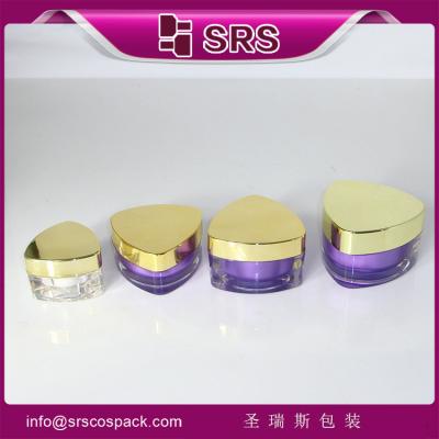China triangle shape new style J080 10ml 15ml 30ml 50ml clear plastic jar for sale