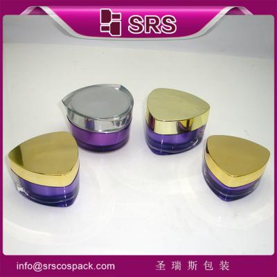 China triangle shape new style J080 10ml 15ml 30ml 50ml clear plastic jar for sale