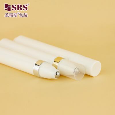 China AY 15ML Injectie Witte Glanzende Matte Afwerking Ronde Pen Vorm Airless Roll On Fles Voor Oogcrème Container Te koop