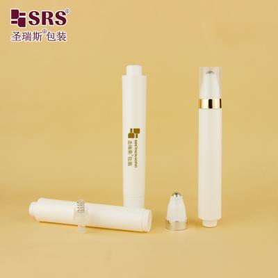 China AY 15ML Injectie Witte Glanzende Matte Afwerking Ronde Pen Vorm Airless Roll On Fles Voor Oogcrème Container Te koop