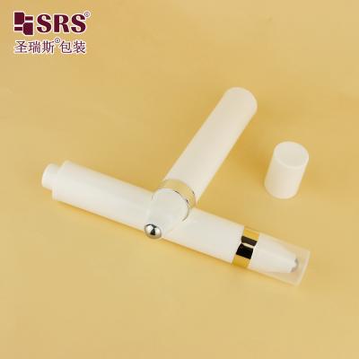 China AY 15ML Injectie Witte Glanzende Matte Afwerking Ronde Pen Vorm Airless Roll On Fles Voor Oogcrème Container Te koop