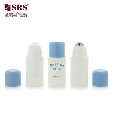 China RPPE 50ml 75ml Lightweight Plastic Roller Bottles Refillable Style for Deodorant Gel and Travel Body Essence for sale
