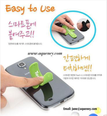 China One Touch Silicone Stand Touch-U Mobile Phone Silicone Sticker Stand for sale