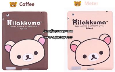 China New arrival Rilakkuma soft silicon shell case for ipad 2, good quality soft case for Ipad2 for sale
