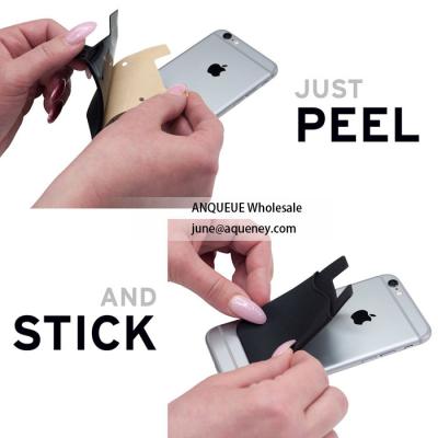 China Unit price only $0.3 Silicone Wallet with 3m Adhesive Sticks factory price for sale