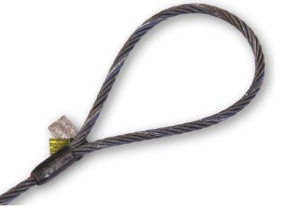 Cina cicli d'acciaio di Flemished delle imbracature dell'attrezzatura di sartiame dell'occhio del ″ di 1/2 & del cavo metallico dell'occhio, ganci del girocollo in vendita