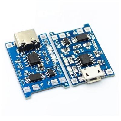 China 5v 1a Usb 18650 Interface Charging Protection Type-c Lithiumbattery Charger Module Tp4056 Te koop