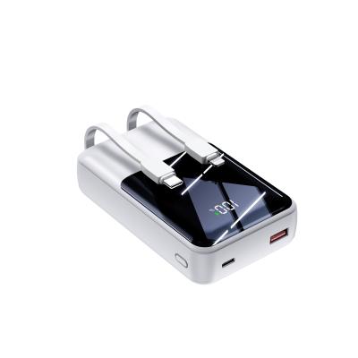 Cina 2024 Hot Sale 20000mAh 35W Super Fast Charging Power Bank Con Display LED Costruito in Power Bank a doppio cavo in vendita