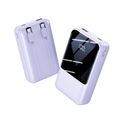 Cina Portable Power Bank 20000mAh 35W Super Fast Charging Power Bank per telefono con display a LED incorporato in Power Bank a doppio cavo in vendita