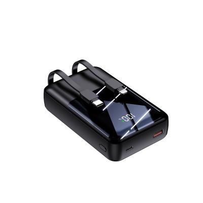 Cina 2024 Hot Sale 20000mAh 35W Super Fast Charging Power Bank Con Display a LED Costruito in banche e centrali elettriche a doppio cavo in vendita
