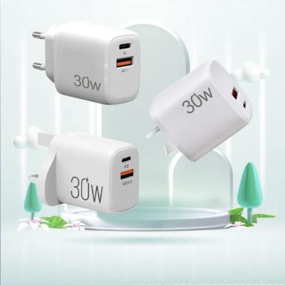 China USB-C-opladerblok 30W PD supersnel opladen blok type C plug-in wandadapter snelladen voor mobiele telefoon Te koop