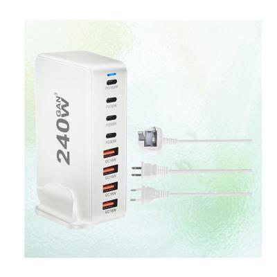 China XZH 8-poorten Compact 240W USB C Charger PPS PD 100W 30W QC18W Multiport Fast Charging Station voor MacBook Laptop I Phone Te koop
