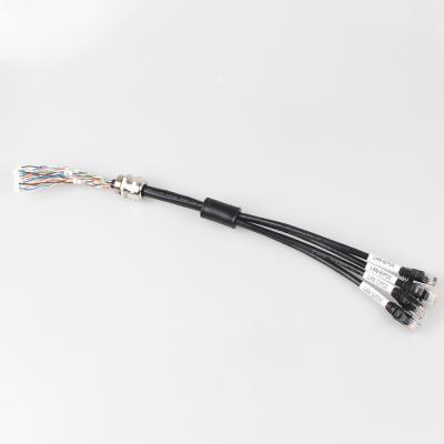 Κίνα Στεγανοποιήστε 4 σε 1 καλώδιο γατών 6a Ethernet, 4 αρσενικό RJ45 Cat6a καλώδιο κορμών κλάδων προς πώληση