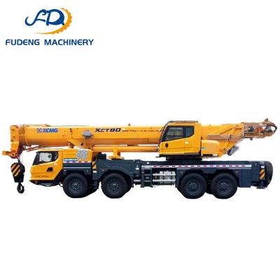China Limited Offer Reliable Used 80Ton Truck Crane with Telescopic Boom Truck Crane for Shipyard for sale