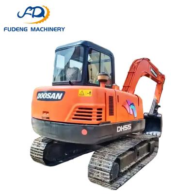 China Exclusive Offer Professional Used Crawler DOOSAN DH55 12Ton 0.5m³ Bucket Excavator for Utility Work for sale