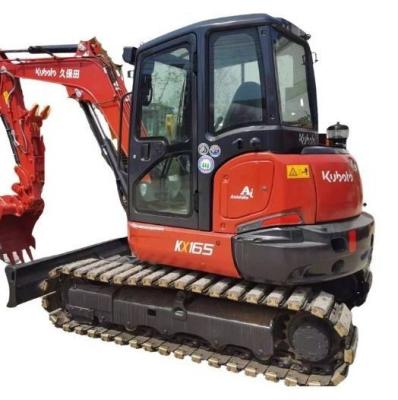 중국 KX165 쿠보타 발굴기 6 톤 0.65m3 버킷 용량과 가와사키 수압 밸브 판매용