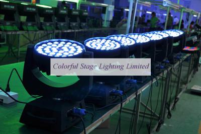 China CE RoHs Free Shipping High quality RGBAW+UV 36*18W 6IN1 LED Moving Head Projector with Zoom for sale