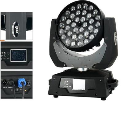 China CE RoHs Free Shipping High quality 36X18W RGBWA+UV 6in1 Zoom LED Moving Head Wash for sale
