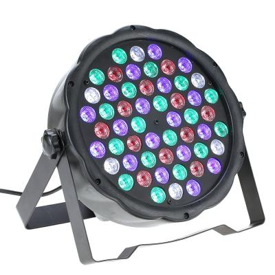 China la ayuda DMX-512 de la lámpara del efecto de etapa ligera del PAR del lavado plano de 180W 54LED 7Channel RGBW suena el estroboscópico activado Dimmable para Navidad en venta