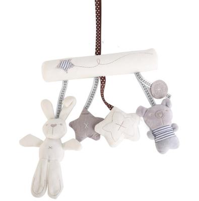 China Baby rabbit car hanging music bed around safety seat hanging piece plush toy baby toy lathe hanging for sale
