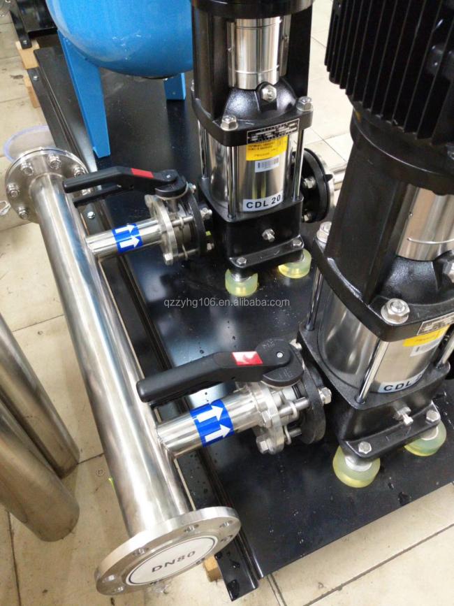 Twin variable speed constant pressure system for pumping water from river, durable booster pump set