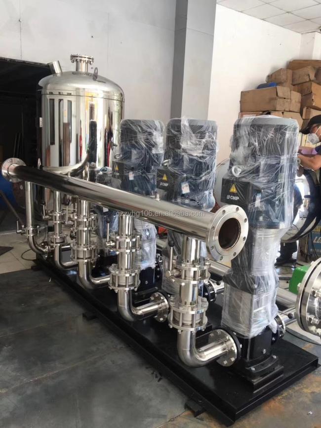 Twin variable speed constant pressure system for pumping water from river, durable booster pump set