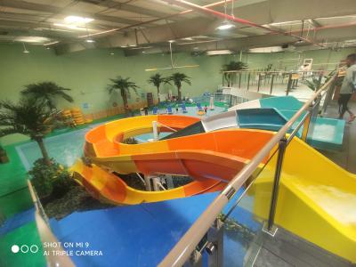 China Indoor group Slide Wide Slide Water Slides For Hotel Aqua Park Fiberglass Material for sale