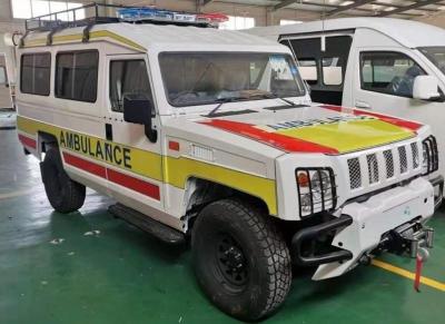 Cina 4WD Rhd Diesel Ambulance Euro V Rosso + Bianco Colore in vendita