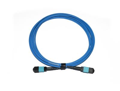 Cina Blu a fibra ottica femminile femminile-MPO 5M di patchcord 12F OM3 di MPO in vendita