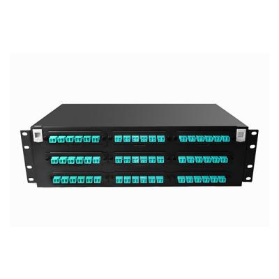 中国 3U 72港MPO/MTPの繊維光学のパッチ盤のMulitmodeの高密度ラック マウント 販売のため