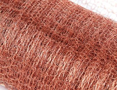 Cina 3.2M 6M Pure Roll Copper Knitted Wire Mesh Gap Blocker For Building Decoration in vendita