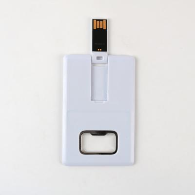중국 금속병 오프너 USB 2.0 128GB와 신용카드 신용 카드 USB 플래쉬 드라이브 판매용