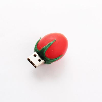 중국 토마토 모양으로 실제 음식 개인화 USB 플래시 드라이브 7-15 일 리드 타임 판매용