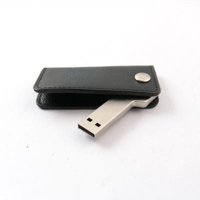 중국 가지고 다닐 수 있는 가죽 덮개 주요 금속 Usb 플래시는 64GB 128GB 30MB/S를 운전합니다 판매용