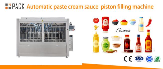 Npack Automatic Single Nozzle Jam Honey Paste Pump Piston Glass Jar Filling Machine