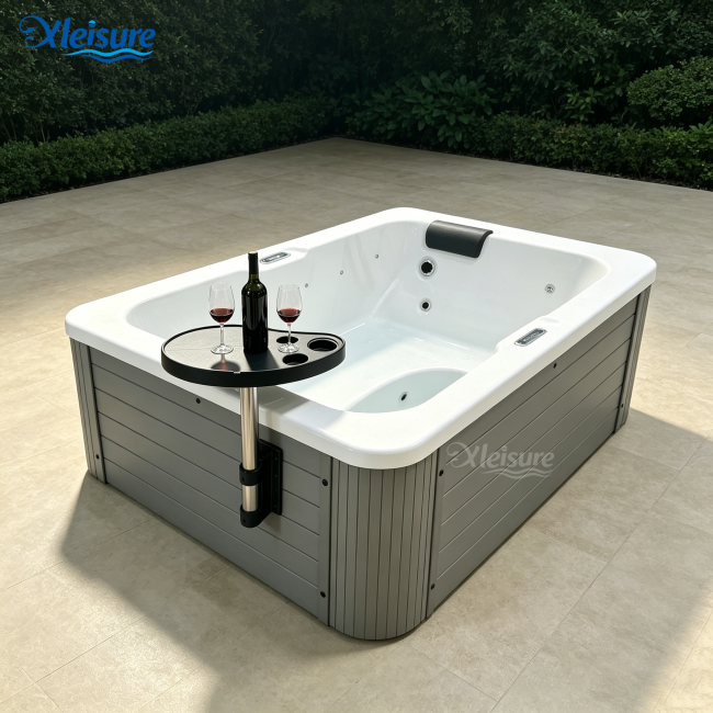Cabinet-Mount Spa Hot Tub Table Spa Caddy, Adjustable Waterproof Hot Tub Side Table, Outdoor Spa Accessories for Bathtub Pool