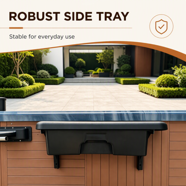 Outdoor Hot Tub Spa Table with Storage Drawer Bar Table for Drinks Food Snacks Spa Accessories OEM ODM Wholesale