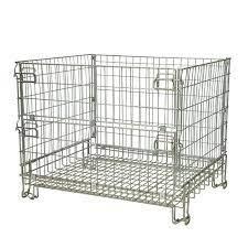 Cina Metallo resistente di stoccaggio di Mesh Cage Stacking Collapsible Logistic del cavo saldato 800kg in vendita