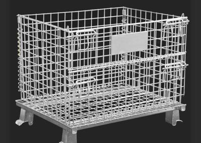 Cina Contenitore del metallo di Mesh Storage Cages Pallet Stackable del cavo dell'acciaio Q235 1500kg in vendita
