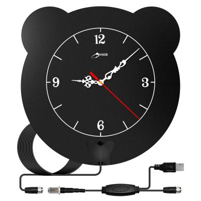 China Black Clock Thin Paper high gain yagi antenna Indoor 20dB Gain for sale