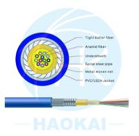 Quality GJFXH Simplex Armored Indoor Drop Fiber Cable G657A2 1core With Kevlar Yarn for sale