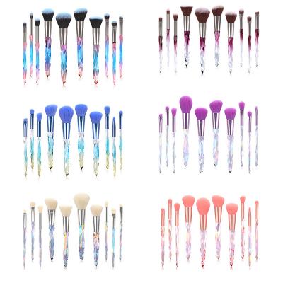 China Houten Handvat 11 Stukken van Diamond Sparkle Makeup Brush Set het Nylon Haar met Zak Te koop
