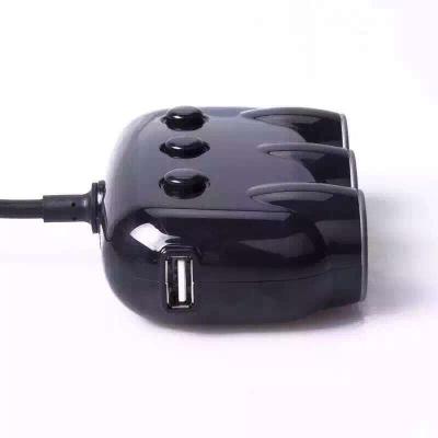 China Cargador de coche 5V 3A con encendedor de cigarrillos 3 en 1 con conector USB en venta
