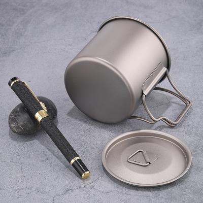 Chine Coupe en titane portable imprimée sur écran de soie 350 ml pour le camping et les activités de plein air à vendre