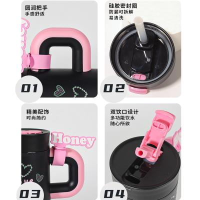 Chine Portable et mignon tasse à eau de paille en acier inoxydable isolée idéal pour toute activité à vendre