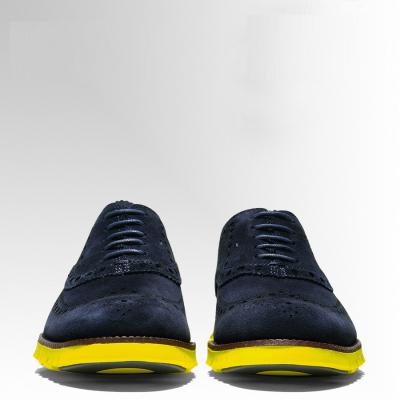 Chine Chaussures décontractées bleues pour hommes Chaussures légères en daim pour l'exercice en plein air à vendre