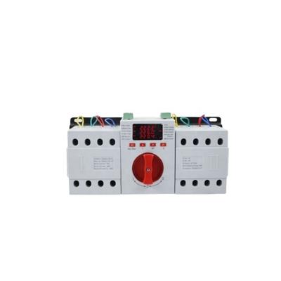 China Intelligent Controller 16-63A 400VAC 4P Dual Power Supply Changeover Switch With  LED Display for sale